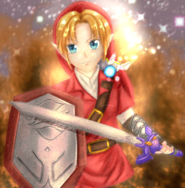 Gauntlets and Mirror Shield on Fire - ibisPaint