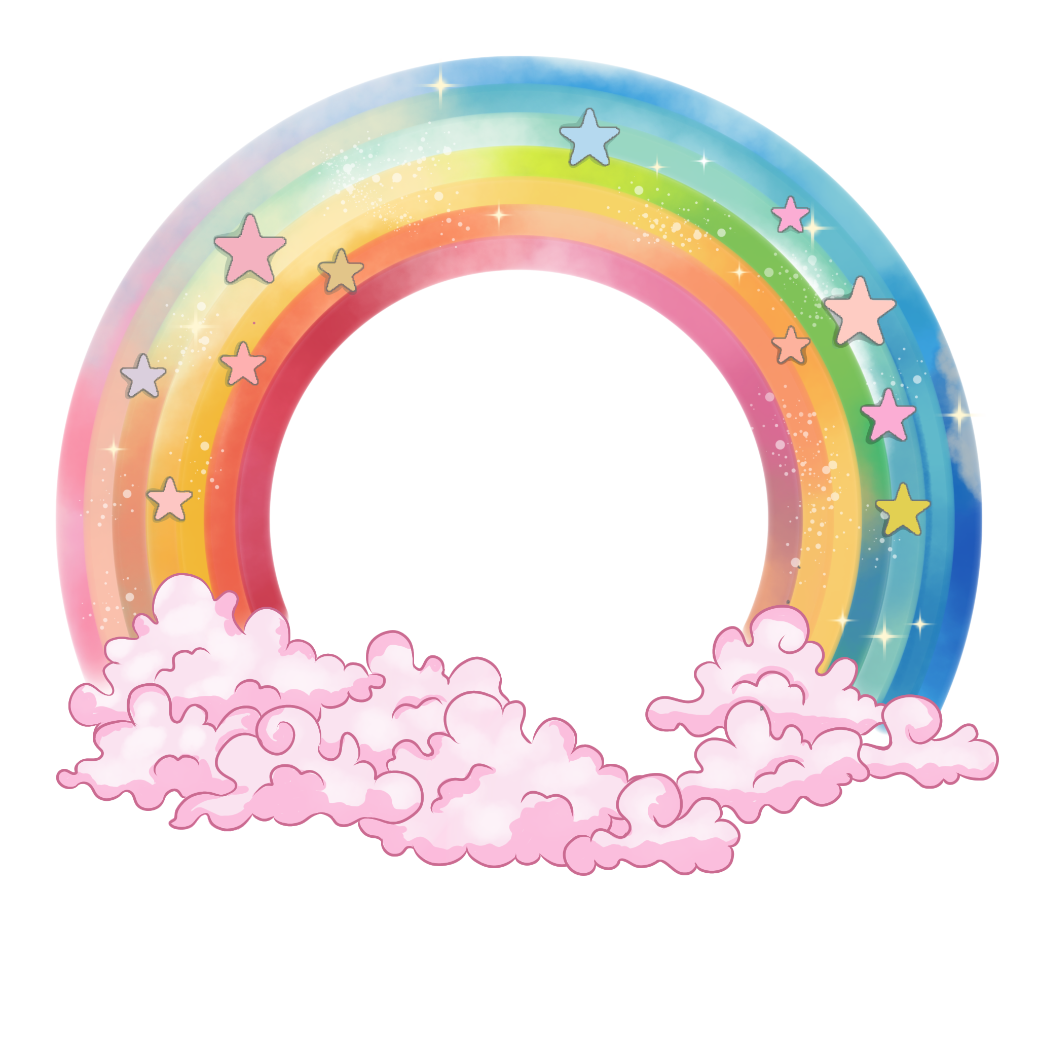 dreamy rainbow and cloud - ibisPaint