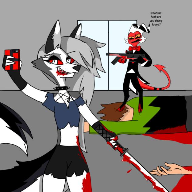 loona taking a photo - ibisPaint