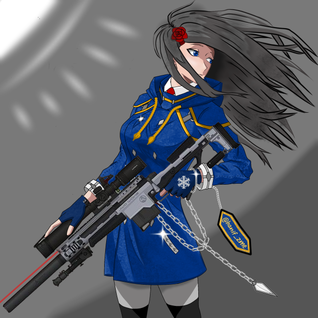 girl with gun - ibisPaint