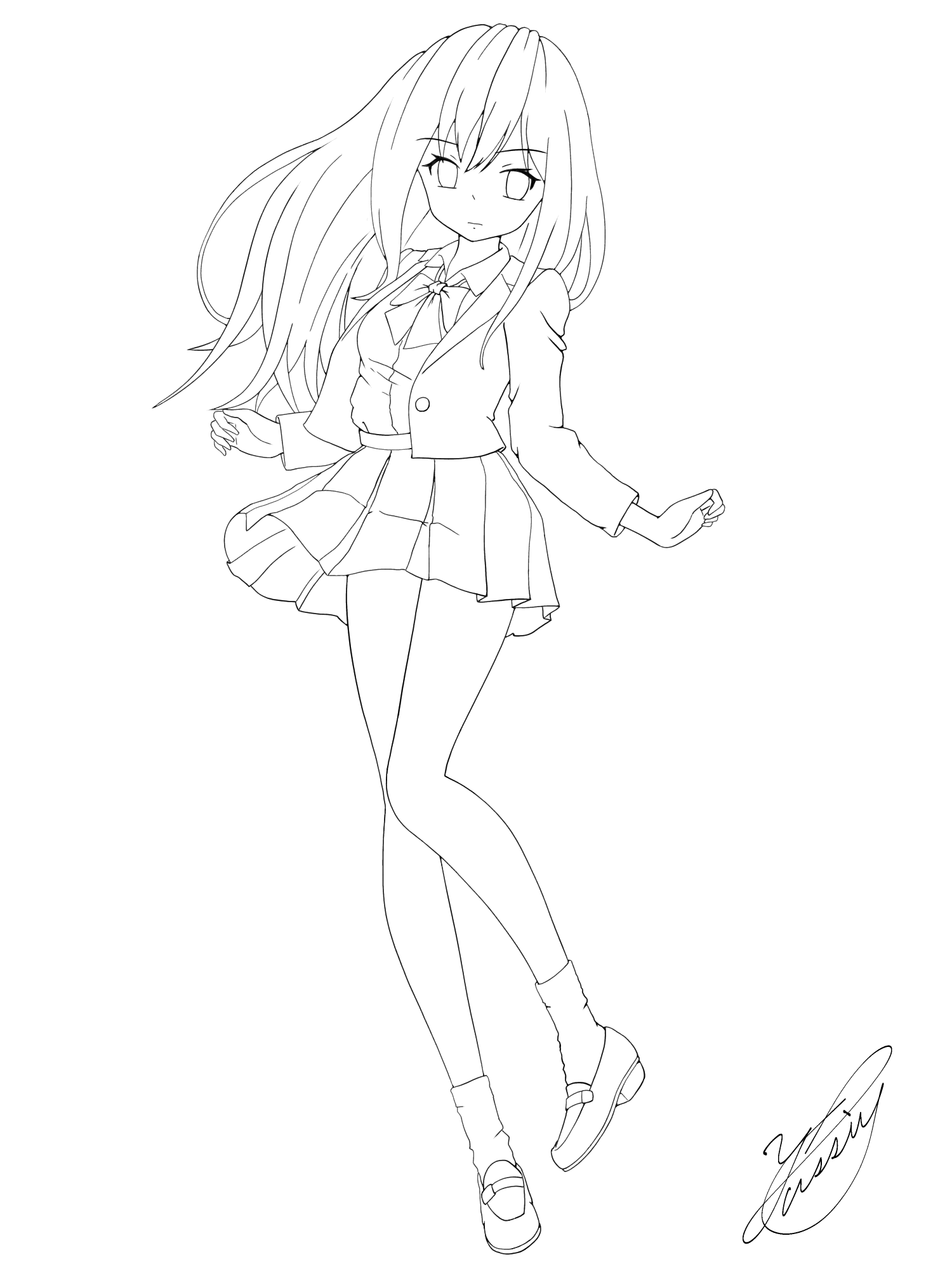 Twirling（線画） - ibisPaint