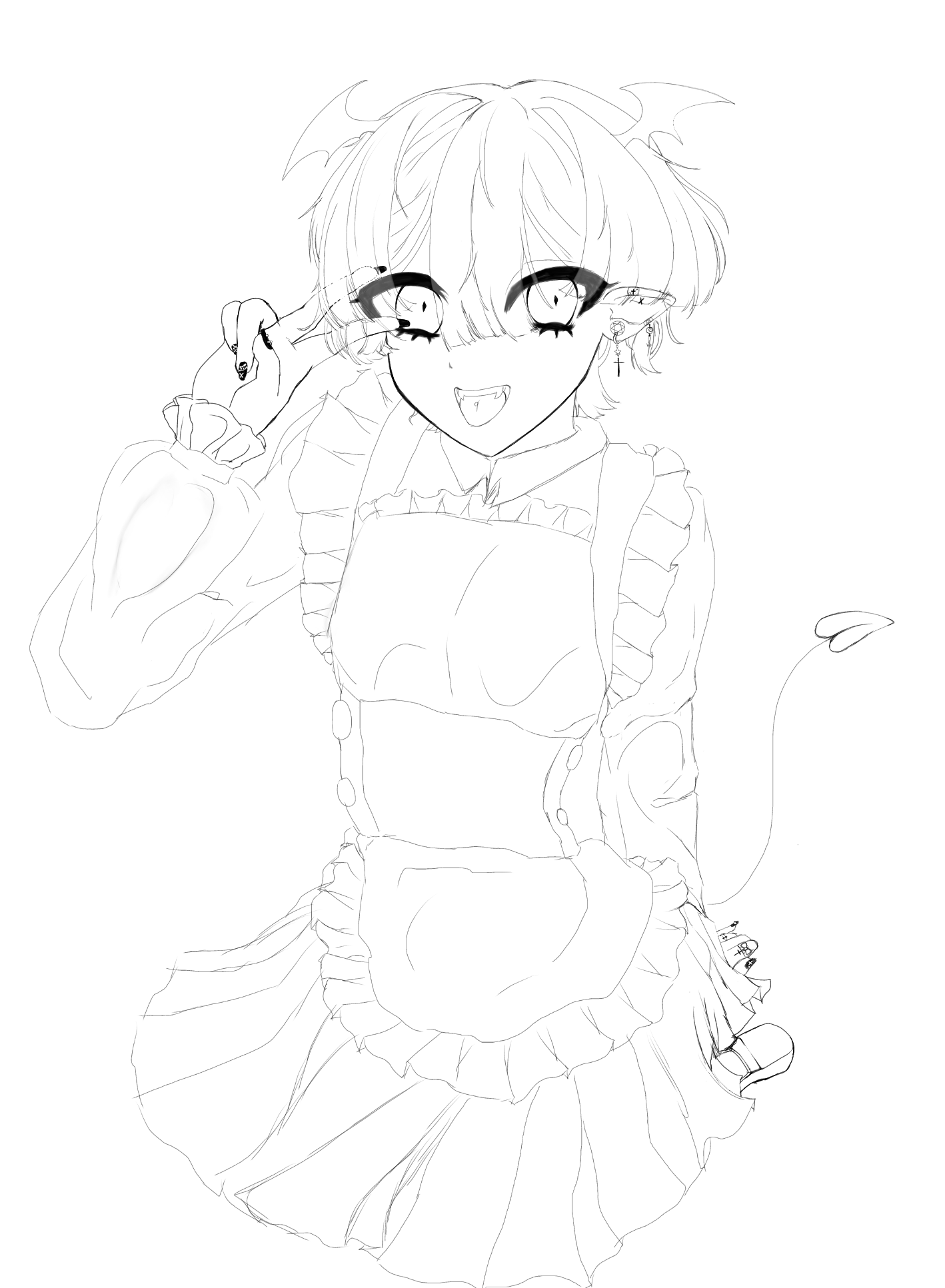 🖤eyla君メイドでピース🩷 - ibisPaint