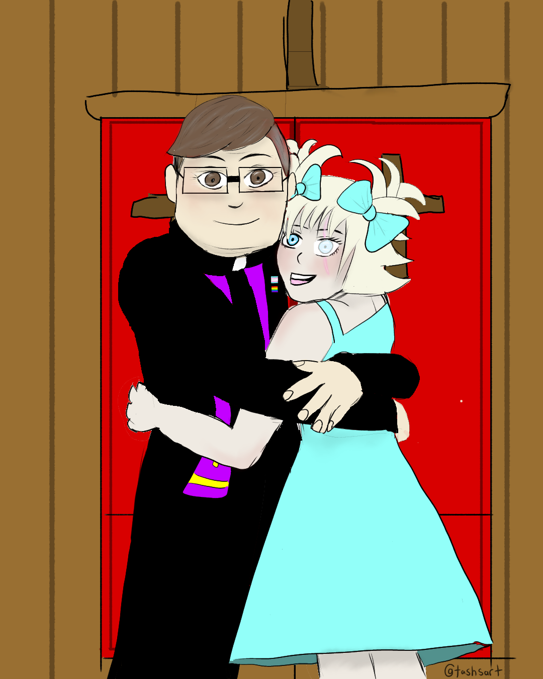 marj and father maxi - ibisPaint