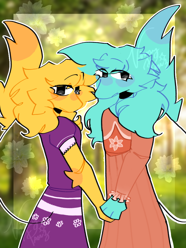 Spring time, twins as kids. - ibisPaint