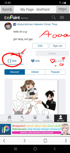 omg n ty - ibisPaint