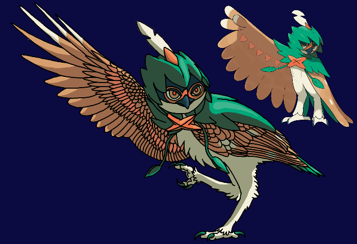 Turning a Stilt Owl Into Decidueye - ibisPaint