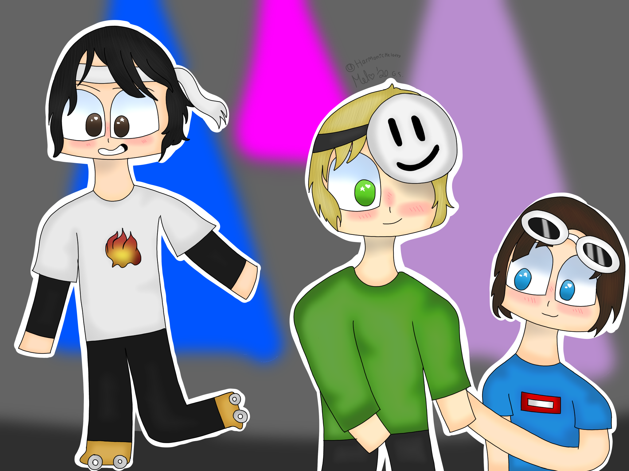 dream team at the skating rink - ibisPaint