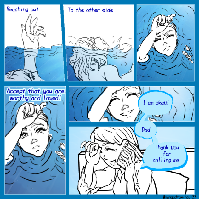 Drowning by thoughts - ibisPaint