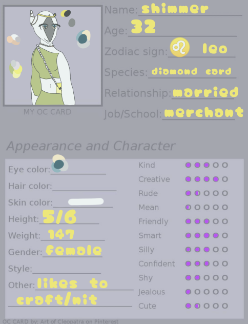 shimmer character sheet - ibisPaint