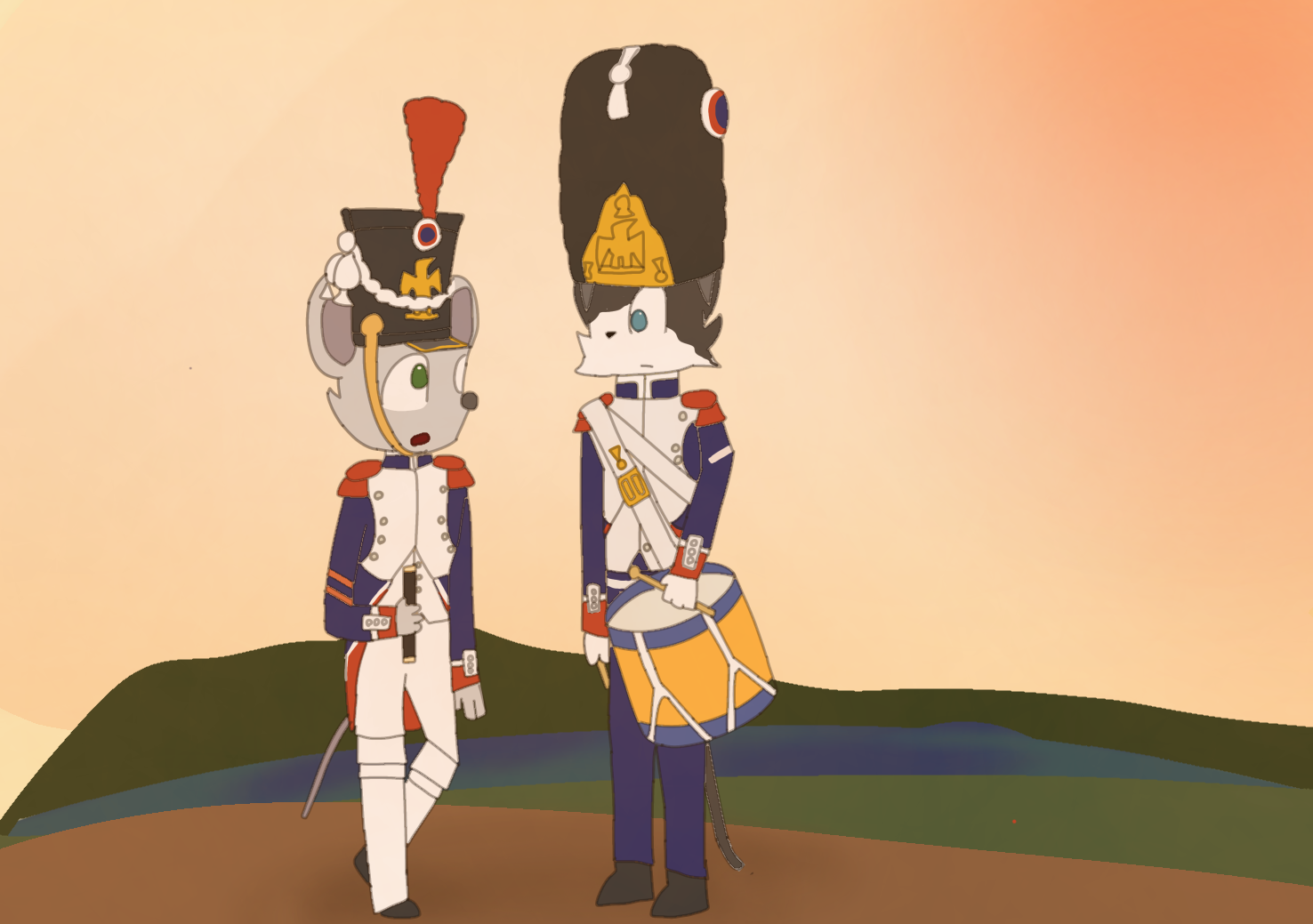 french fife and drum buds - ibisPaint