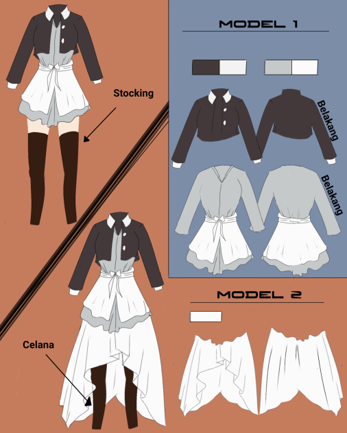 Design model outfit female - ibisPaint