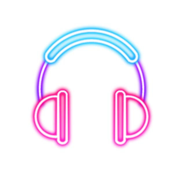 Headphones neon sign - ibisPaint