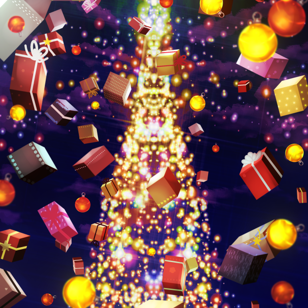 IBM1613 falling present from santa - ibisPaint