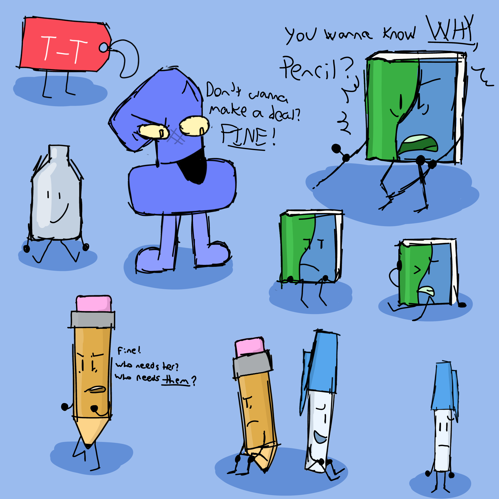 rare bfdi doodle page - ibisPaint