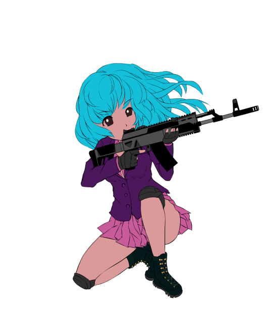 girl with gun - ibisPaint
