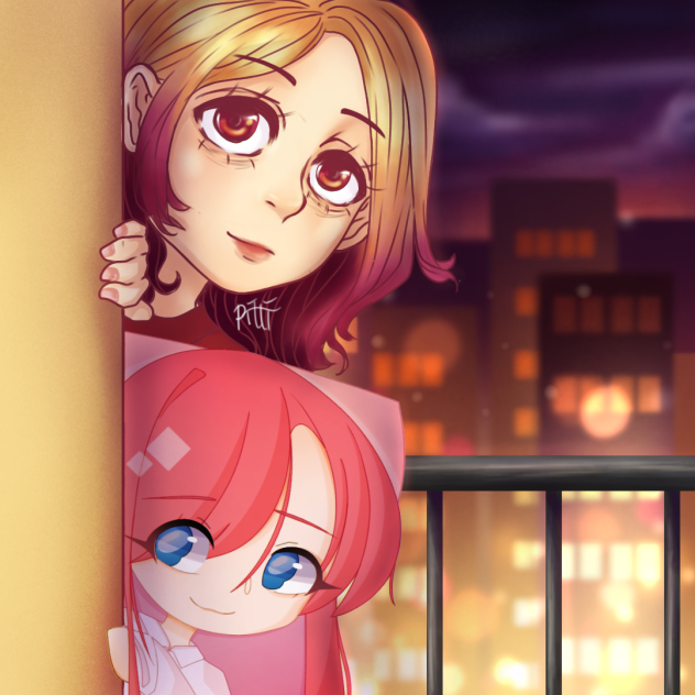 Colab Me and My Sister - Peek - ibisPaint