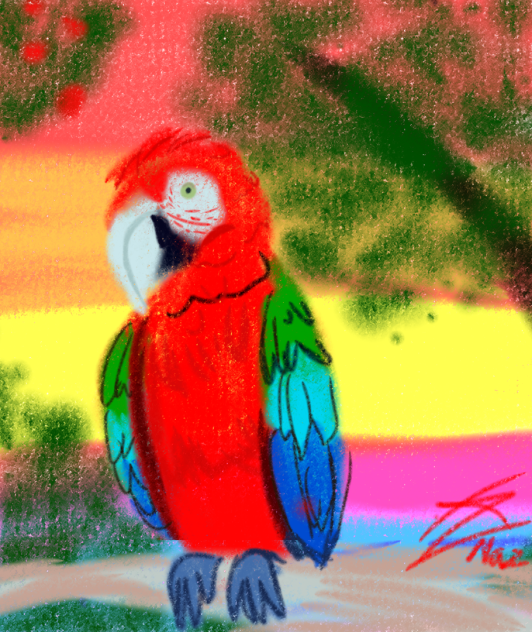 Parrots 💙💚 - ibisPaint