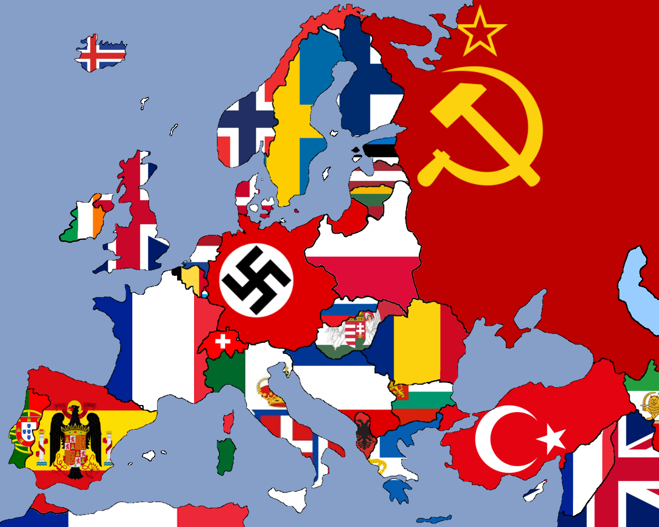 europe 1939 map (Before WW2) - ibisPaint
