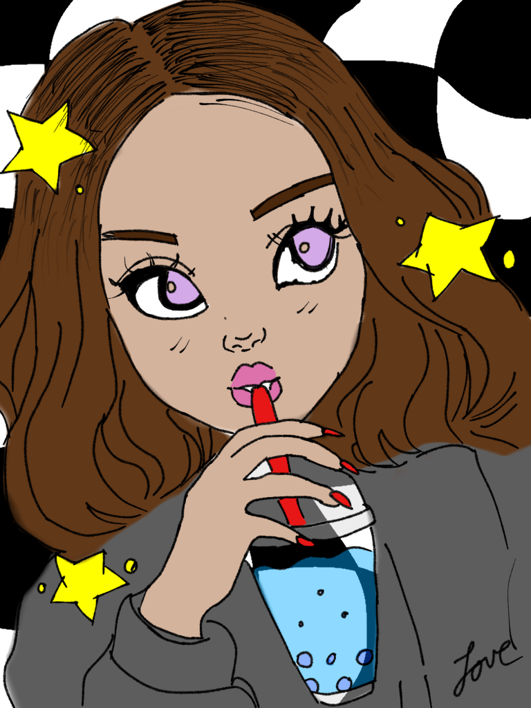 Speed draw of cute girl ibis paint X - ibisPaint