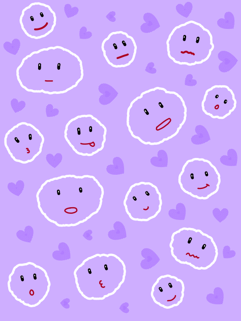 Cute emoji background - ibisPaint