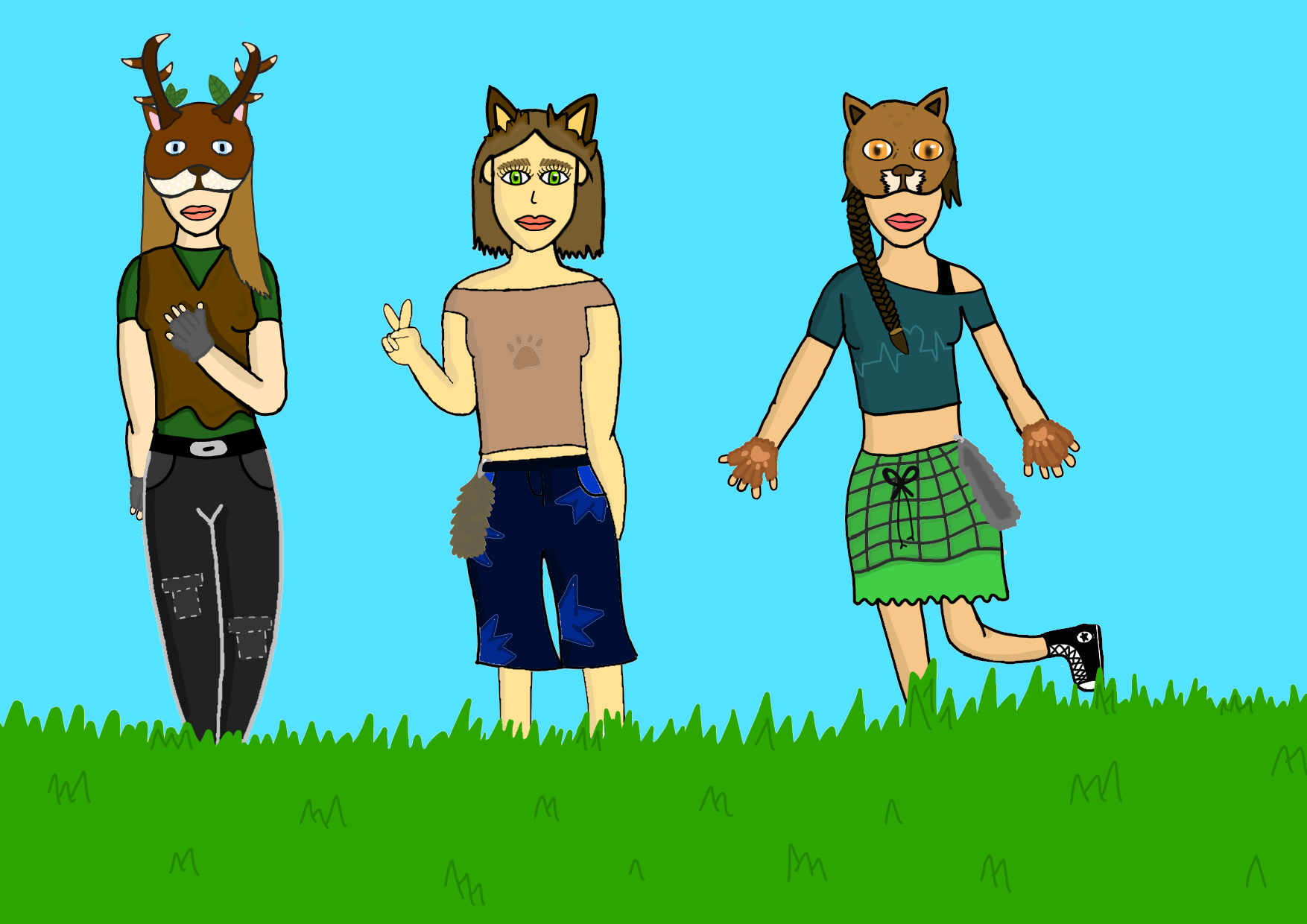 3 Therian girls - ibisPaint