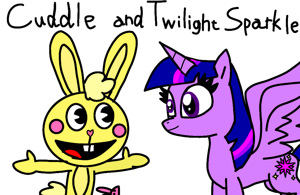 Cuddle and Twilight Sparkle - ibisPaint