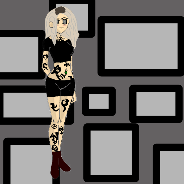 The girl with runes - ibisPaint