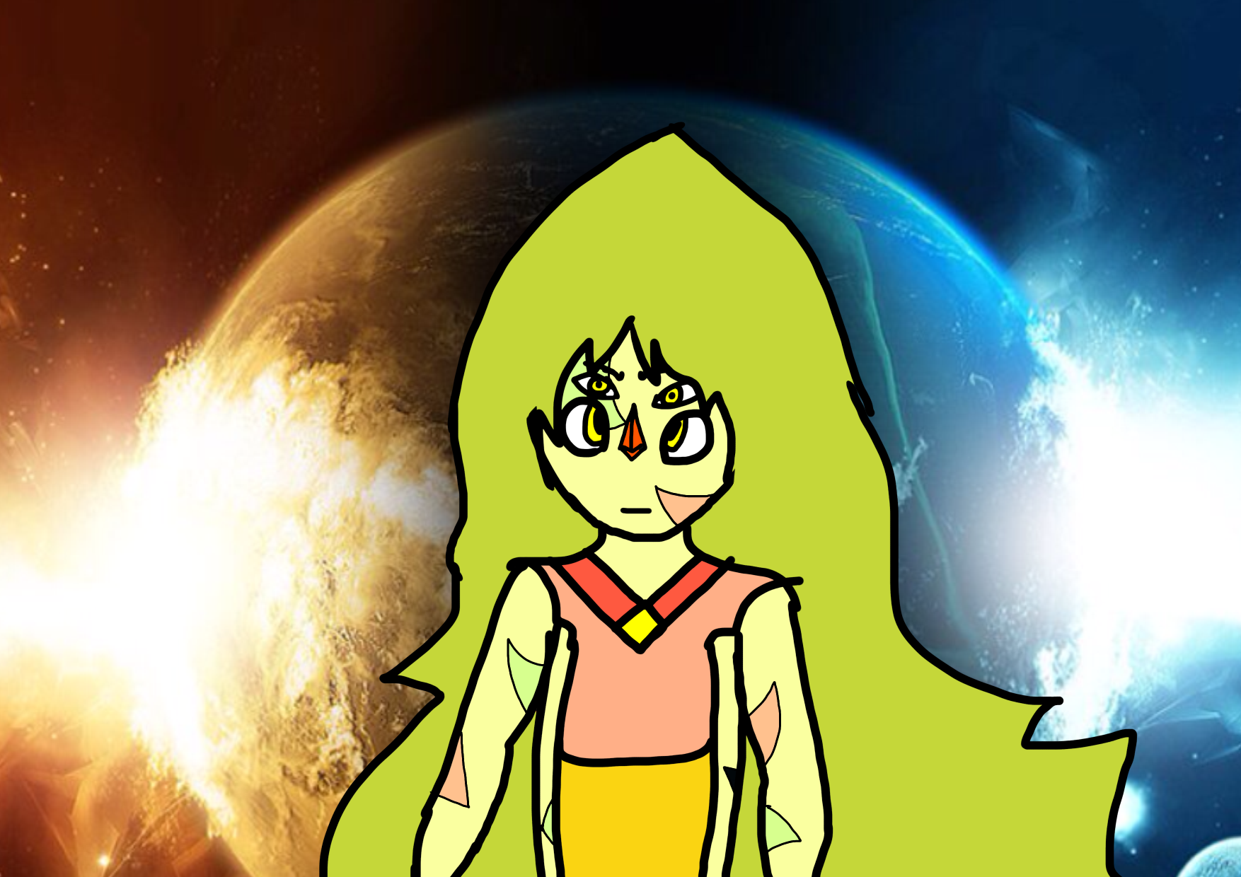 Steven Universe - Peridot+Jasper Fusion - ibisPaint
