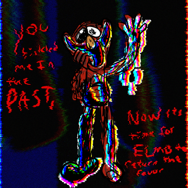 Corrupted Elmo - ibisPaint