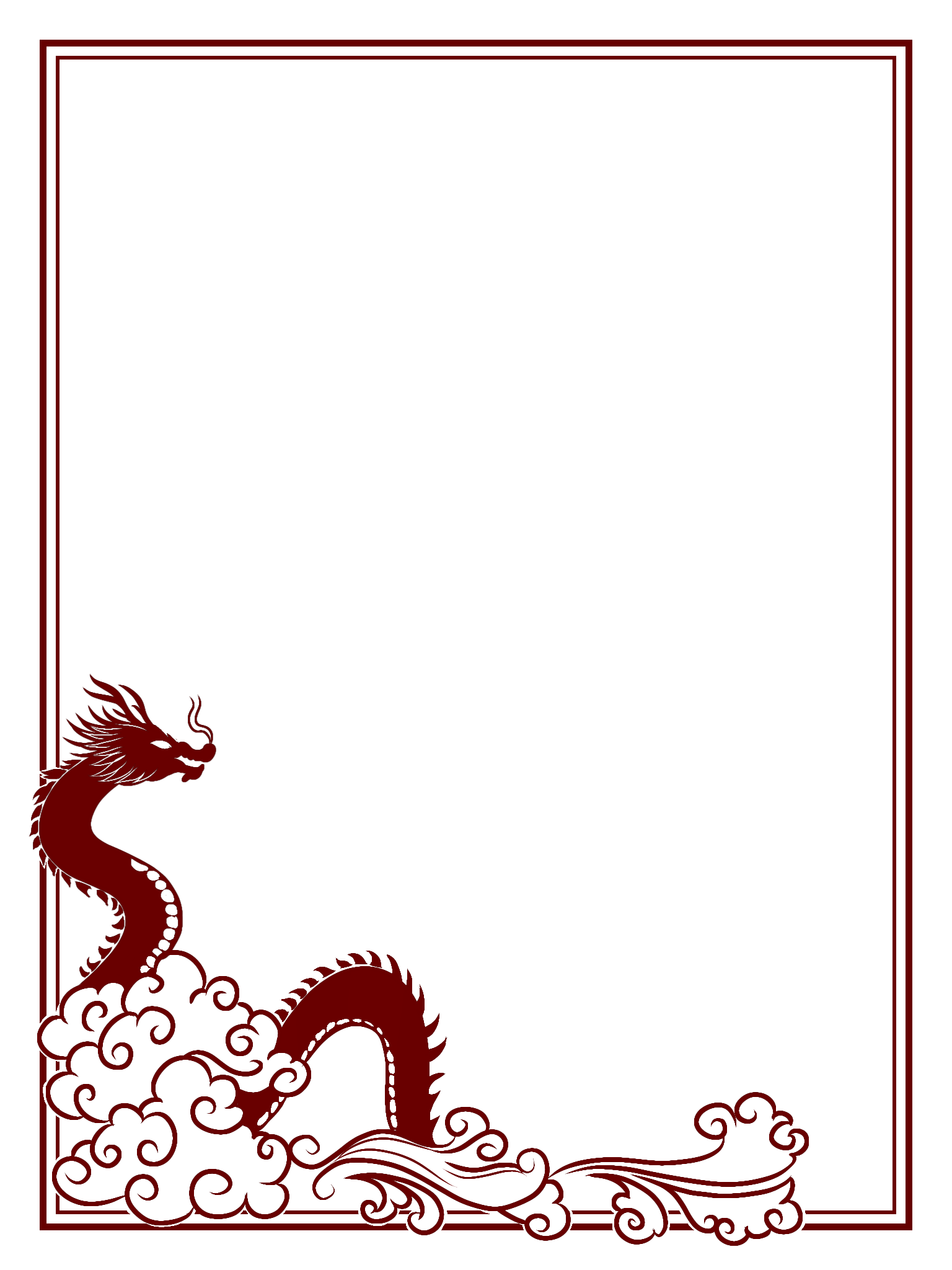 fairy tale dragon border - ibisPaint