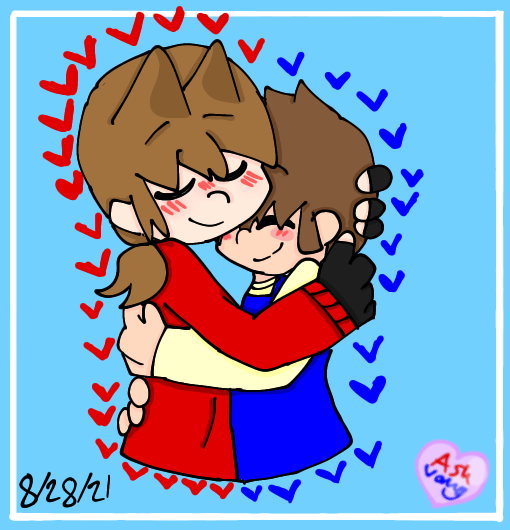 Tord and kid Tom hugging! - ibisPaint