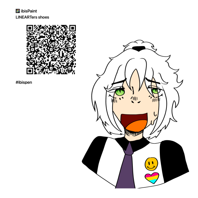 Lineart brush shock emoji - ibisPaint