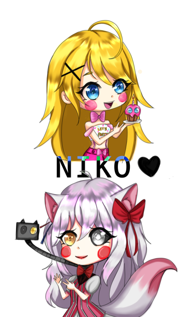 Toy Chica y Mangle FNAF2~ NIKO - ibisPaint