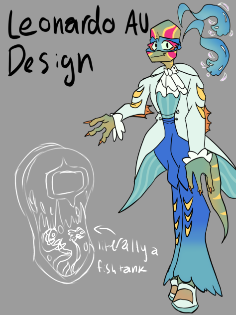 ROTTMNT AU design - Leonardo - ibisPaint