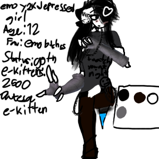 emo y2k depressed girl - ibisPaint