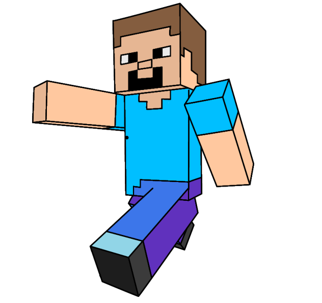 Minecraft Steve colouring -ONLINE DRAWER - ibisPaint