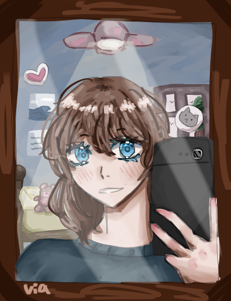 Mirror selfie 🤳 - ibisPaint