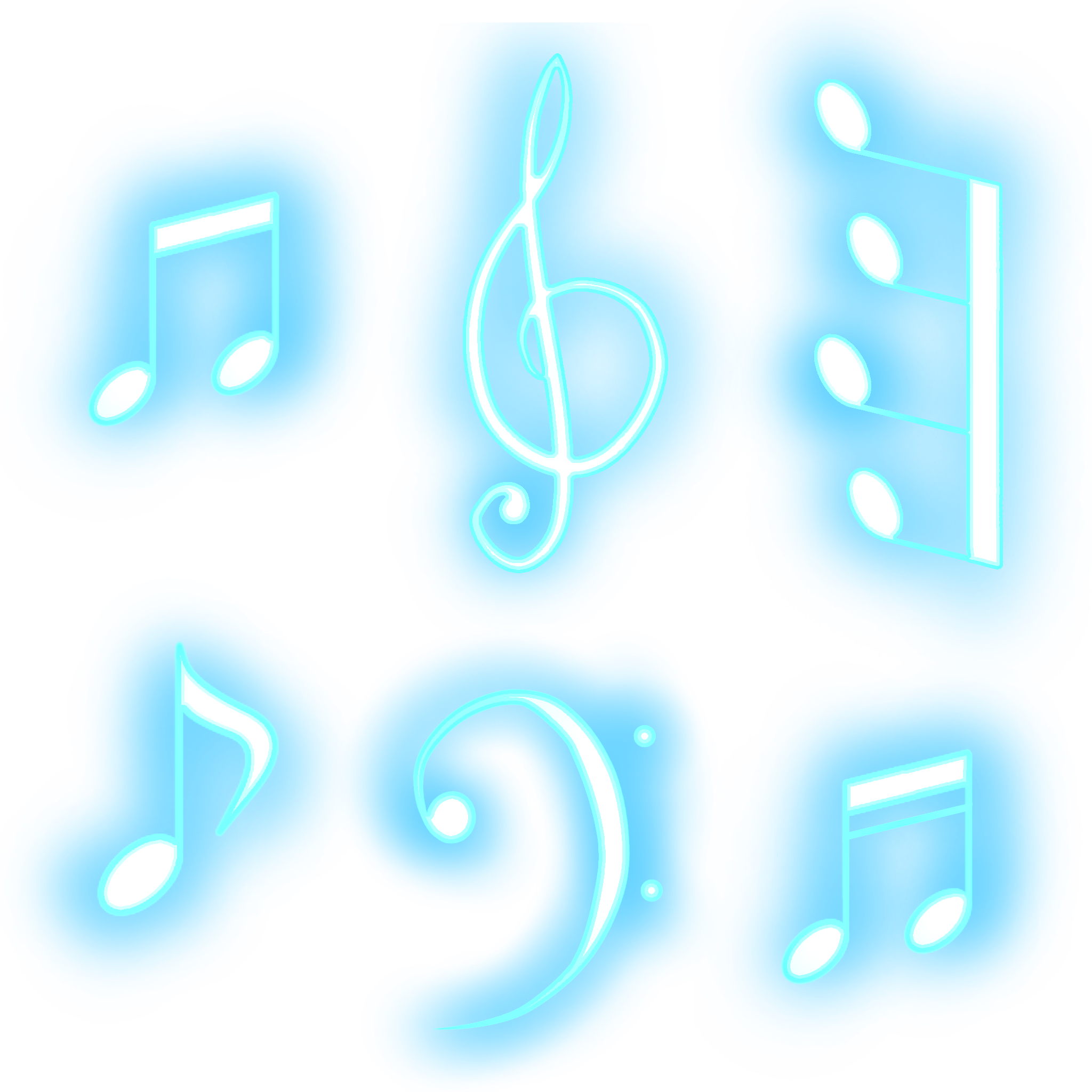 Glowing Music Notes - ibisPaint