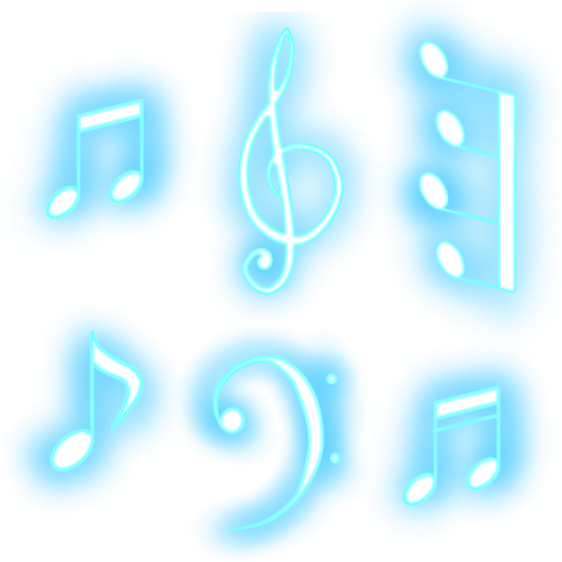 Glowing Music Notes - ibisPaint