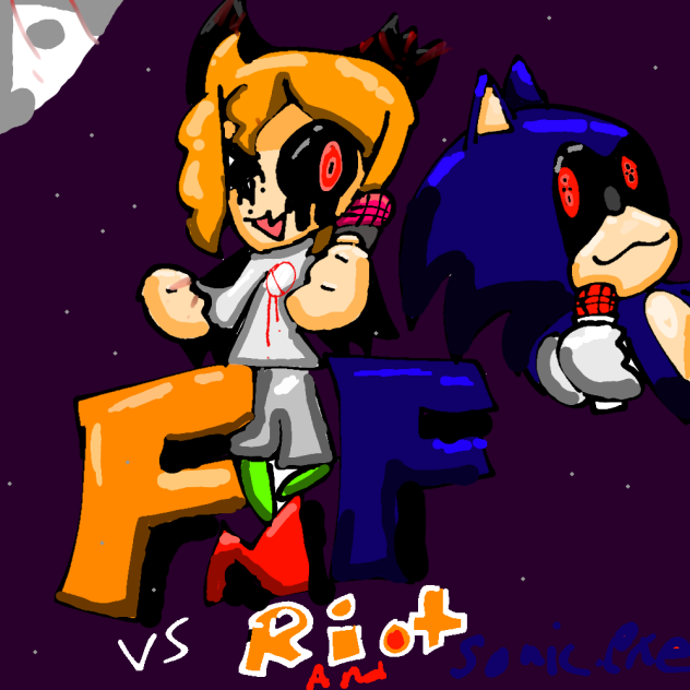 FNF VS RIOT AND SONIC.EXE POLLIMART - ibisPaint