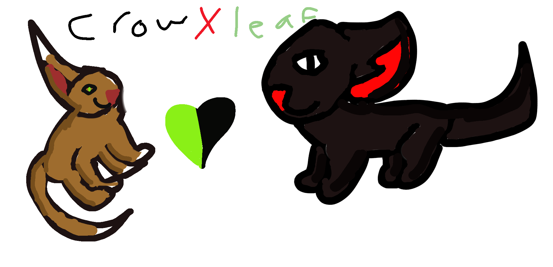 Crow feather and leafpool - ibisPaint