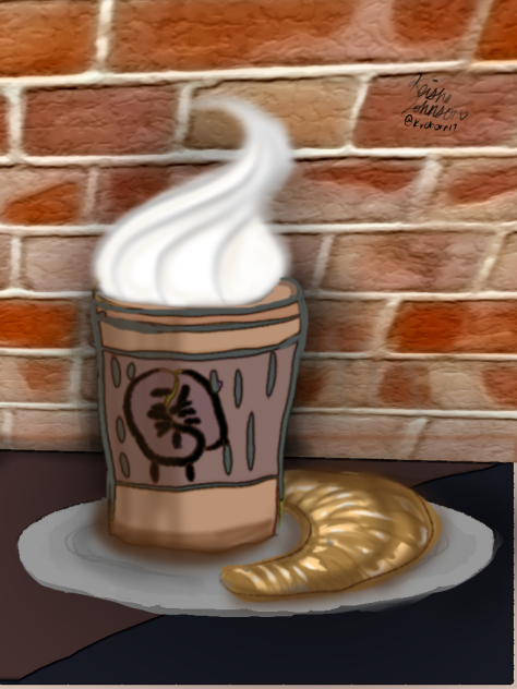 Coffee and Croissant - ibisPaint