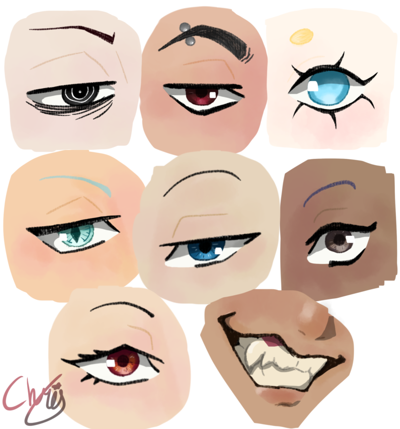 eyes and random mouth - ibisPaint