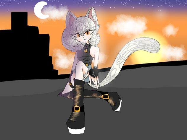 Leopard girl (in my style) - ibisPaint