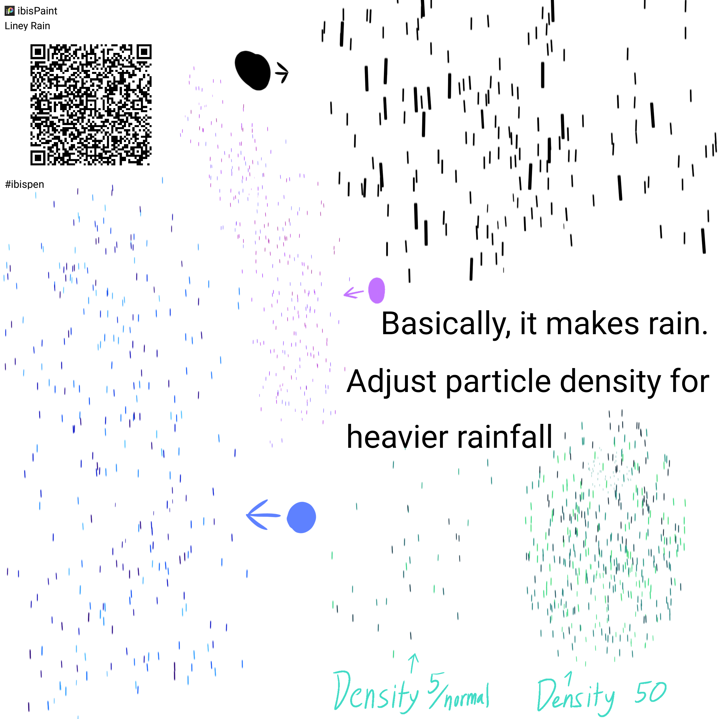 Liney Rain Brush - ibisPaint