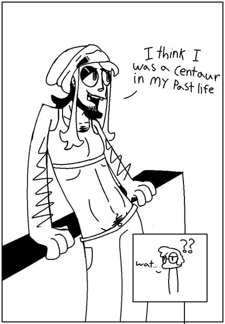 I think I was a centaur line art - ibisPaint