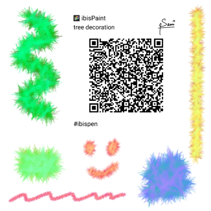 brush qr code (tree decoration) - ibisPaint