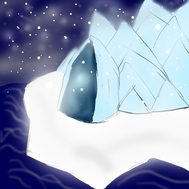 Mystical ice cave - ibisPaint