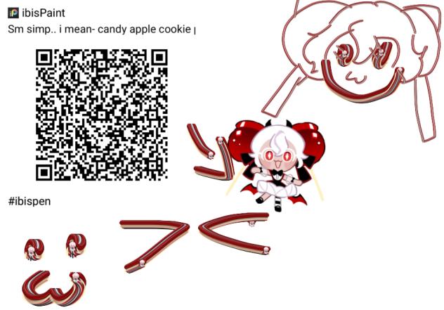 candy apple cookie pen 🍎🍪 - ibisPaint