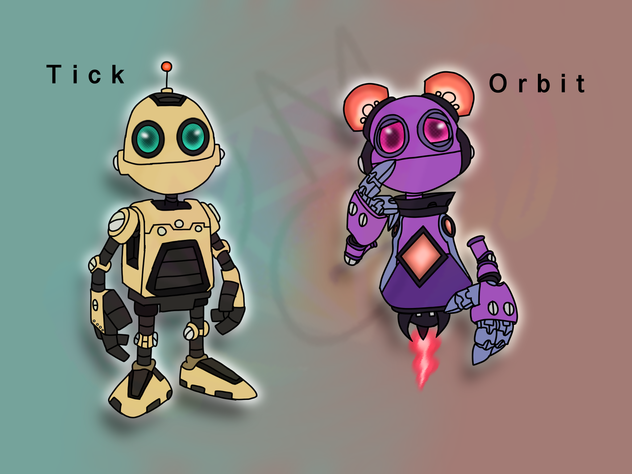 Tick and orbit our robo companion - ibisPaint